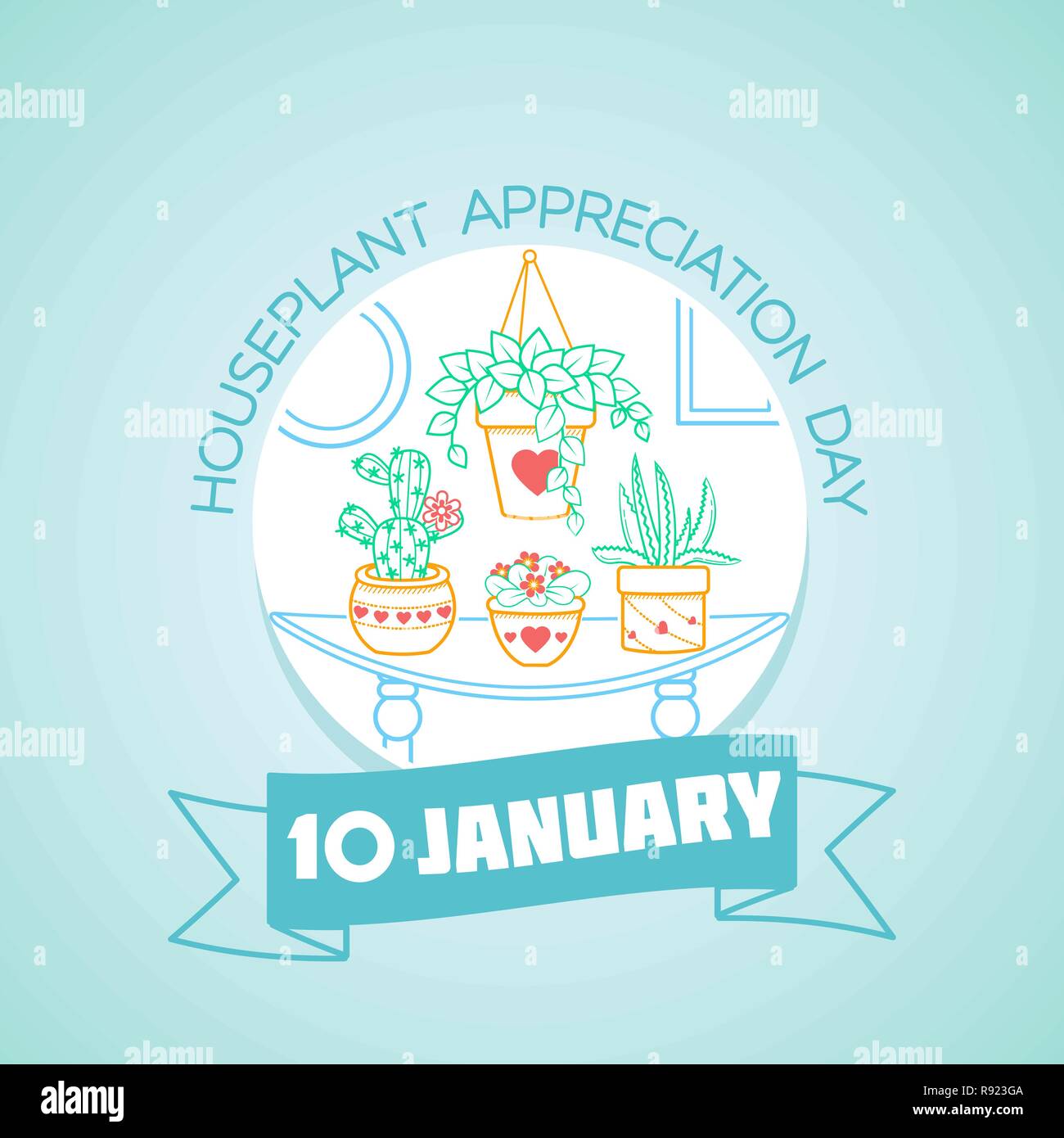 Calendar for each day on january 10. Greeting card. Holiday ...