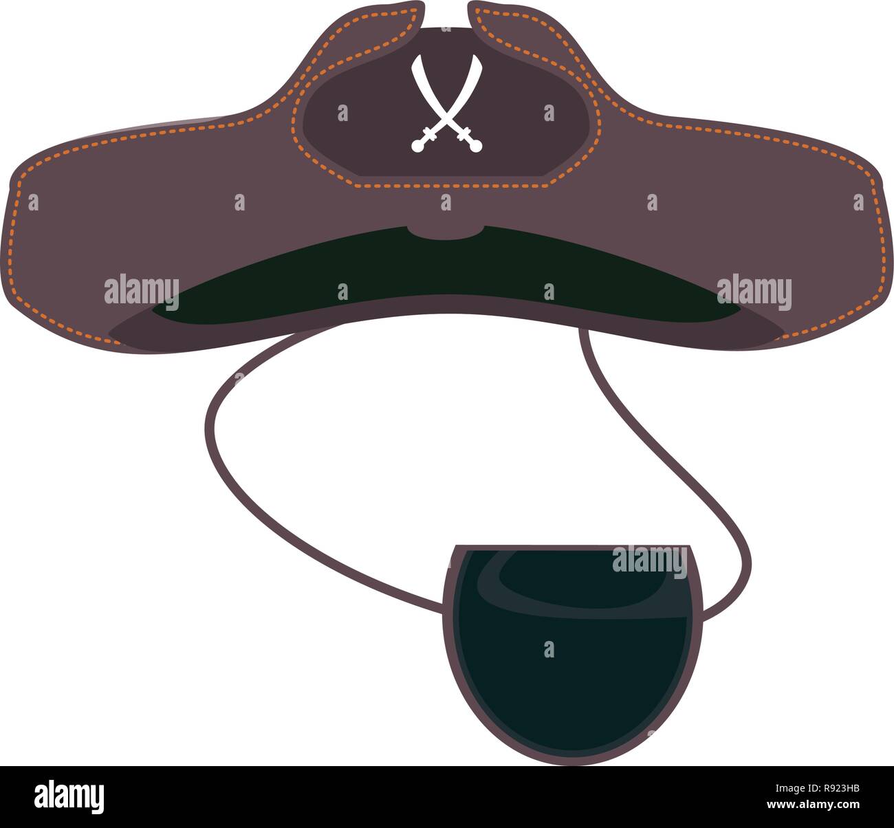 pirate hat and patch isolated icon vector illustration design Stock ...