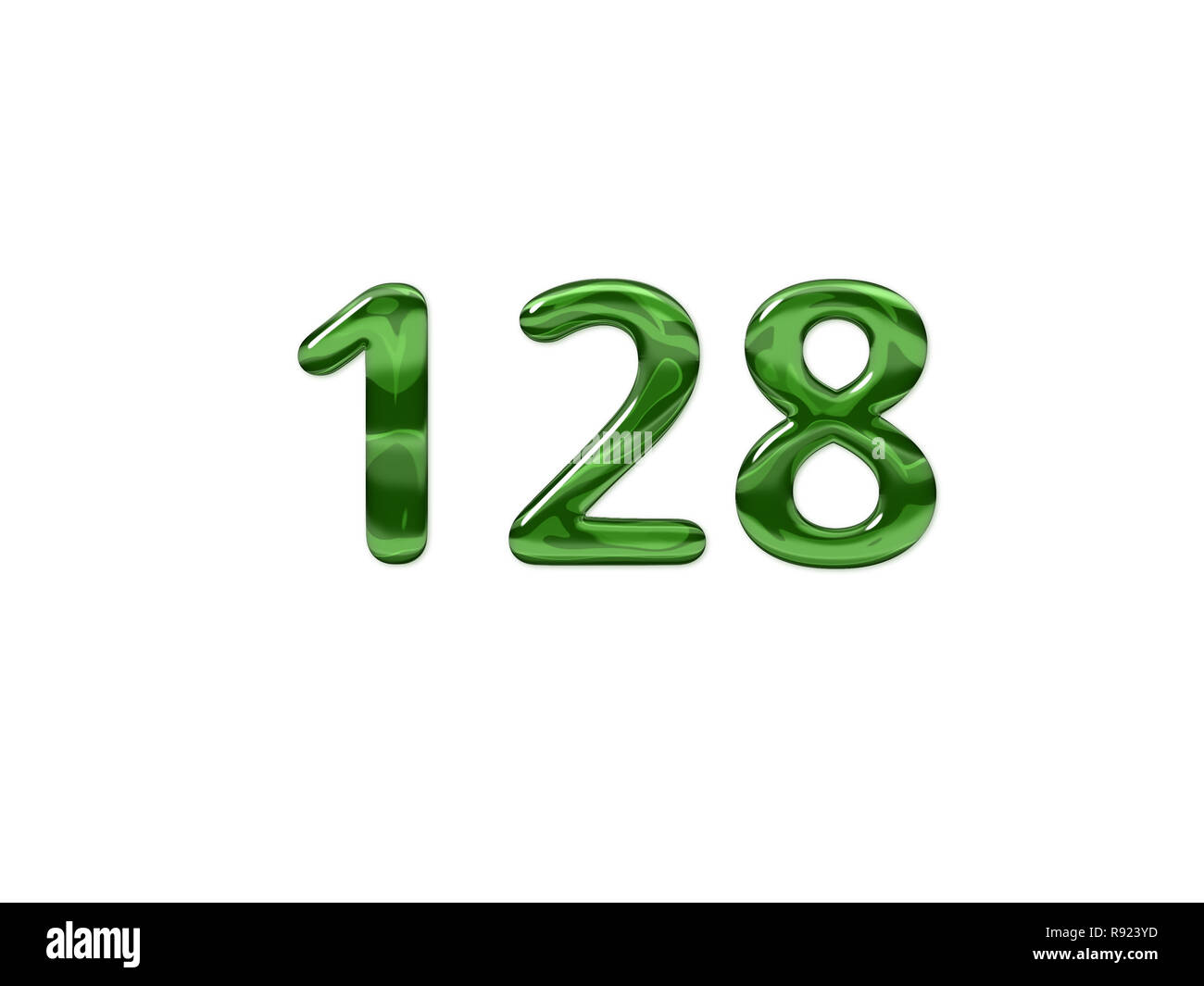3d number 128 hi-res stock photography and images - Alamy