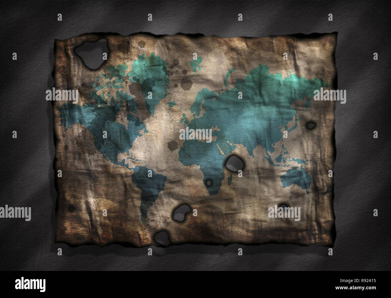 World map stains hi-res stock photography and images - Alamy