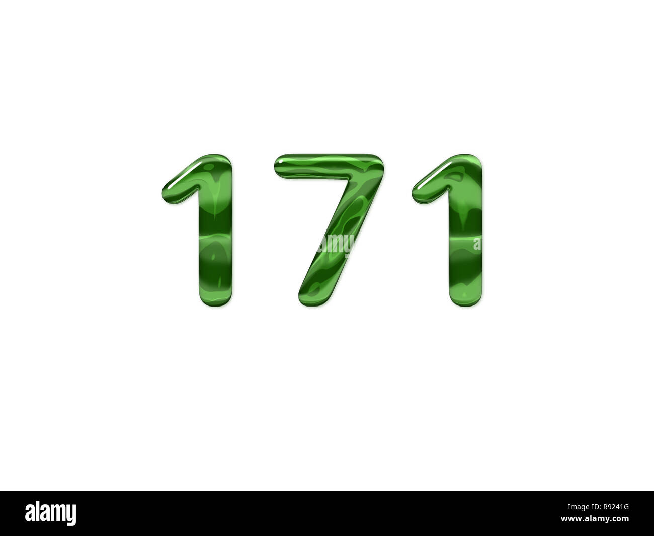 Green Number 171 isolated white background Stock Photo - Alamy