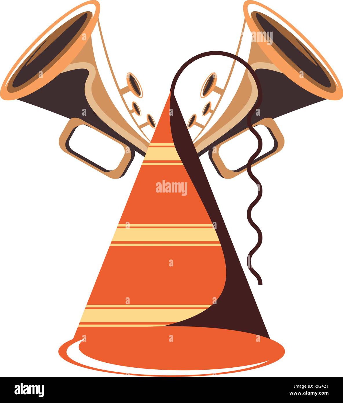 Child trumpets Stock Vector Images - Alamy