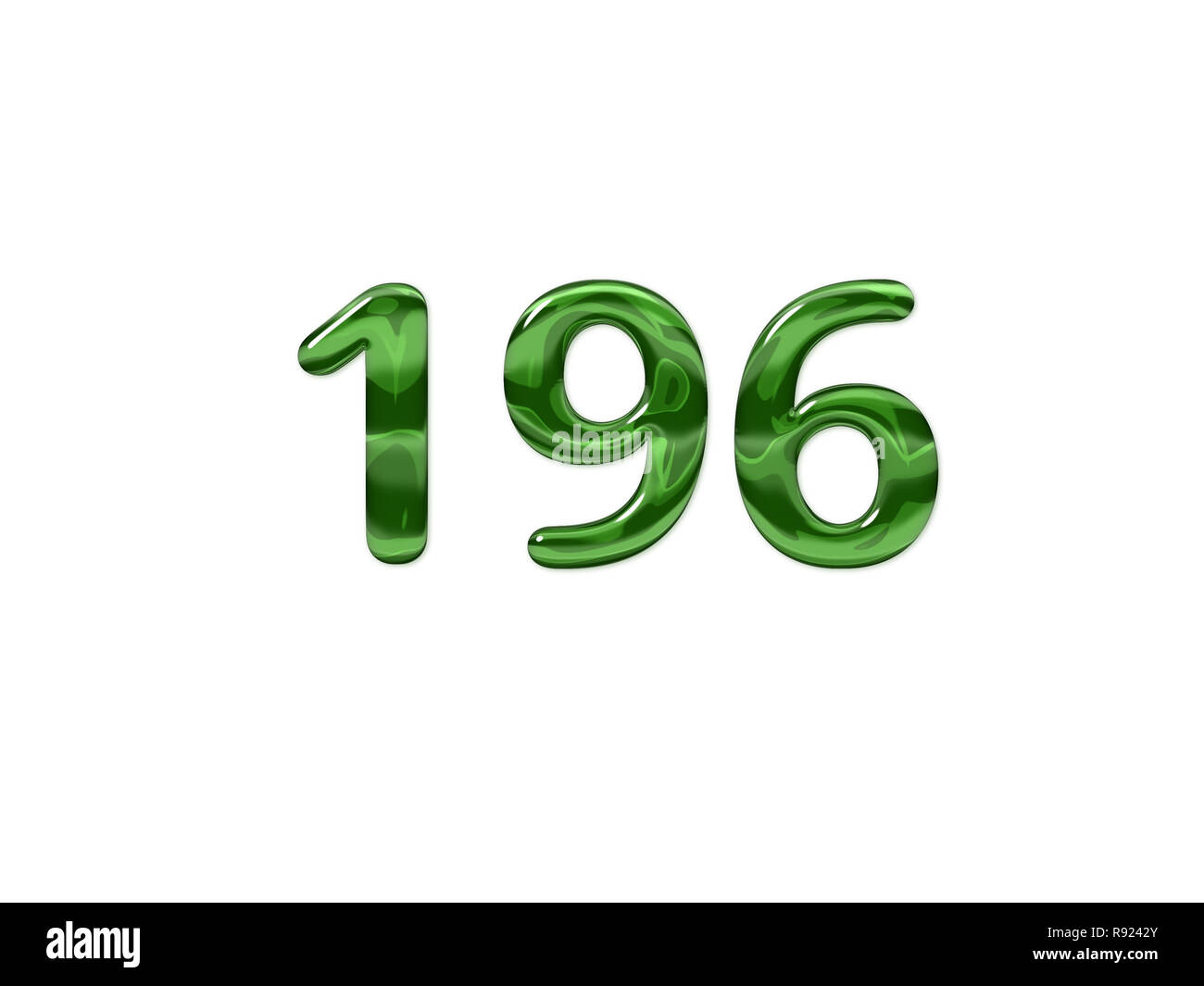 Green Number 196 isolated white background Stock Photo - Alamy