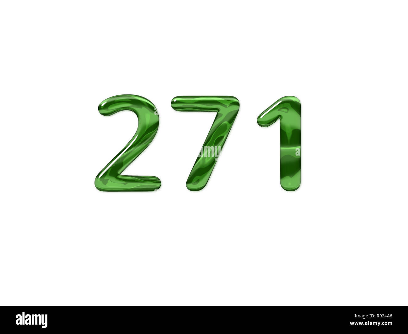 Green Number 271 isolated white background Stock Photo - Alamy