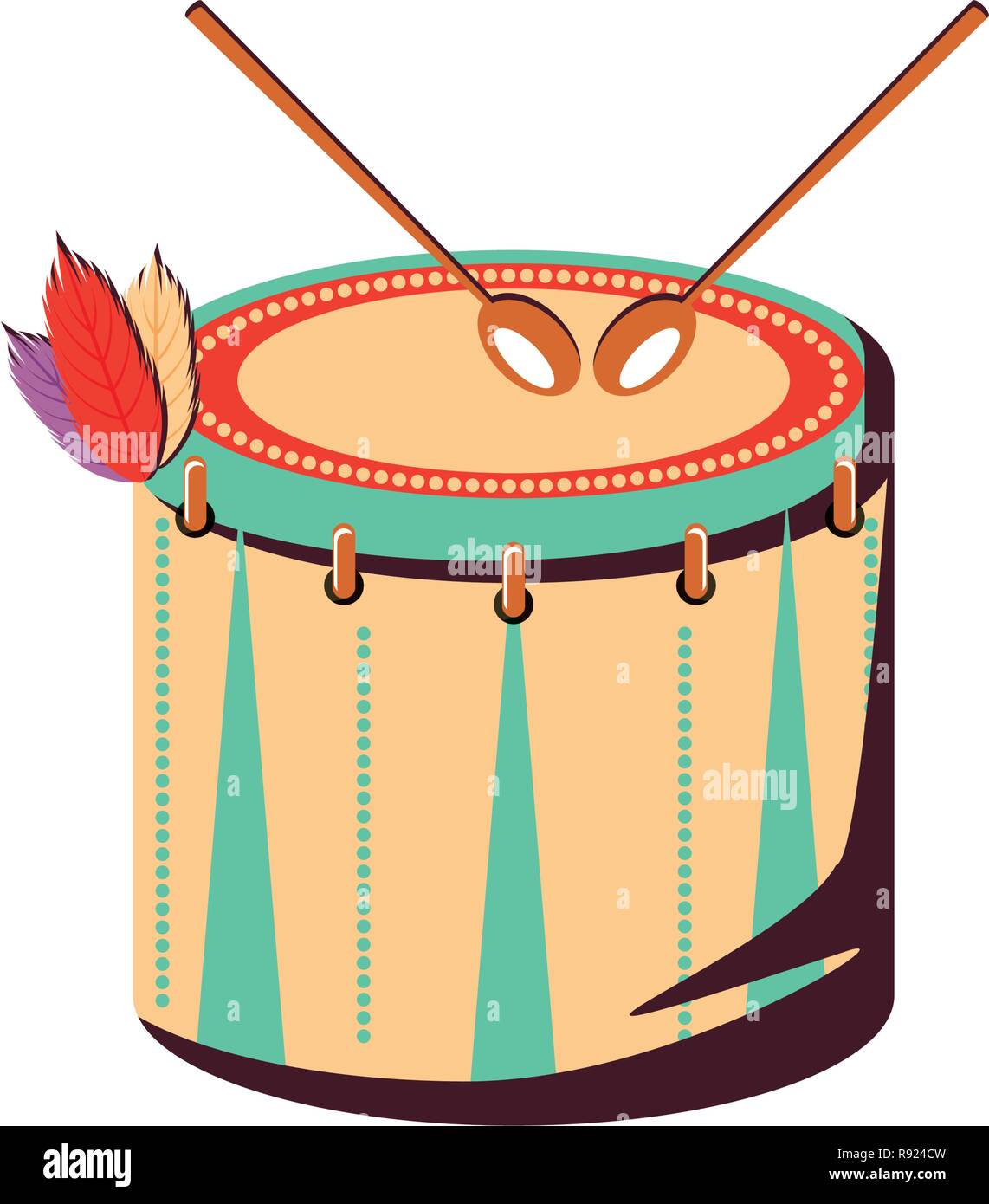 carnival drum instrument icon vector illustration design Stock Vector ...