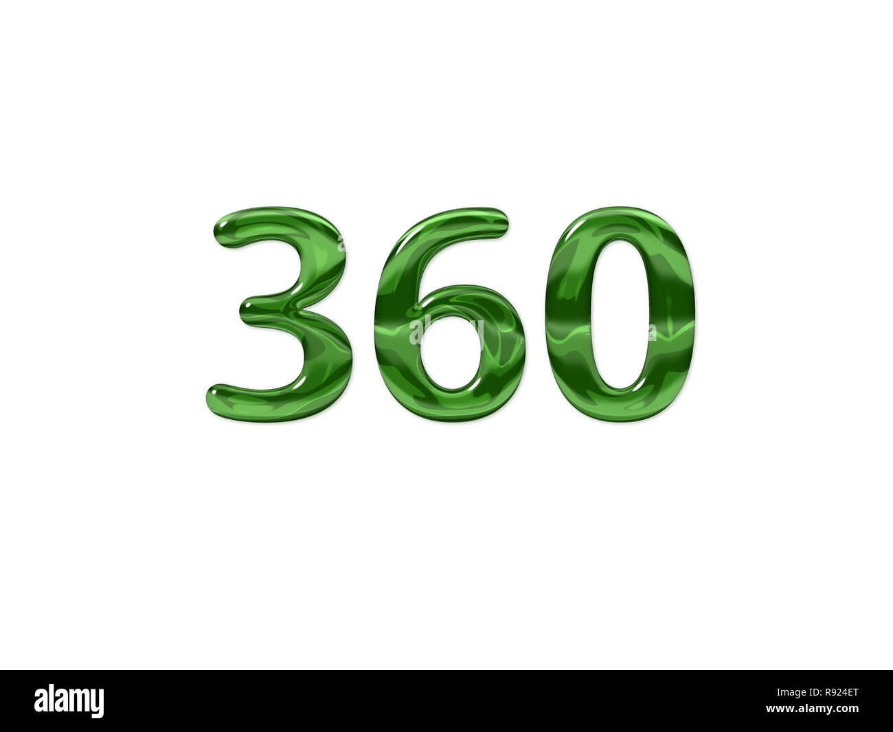 Green Number 360 isolated white background Stock Photo - Alamy