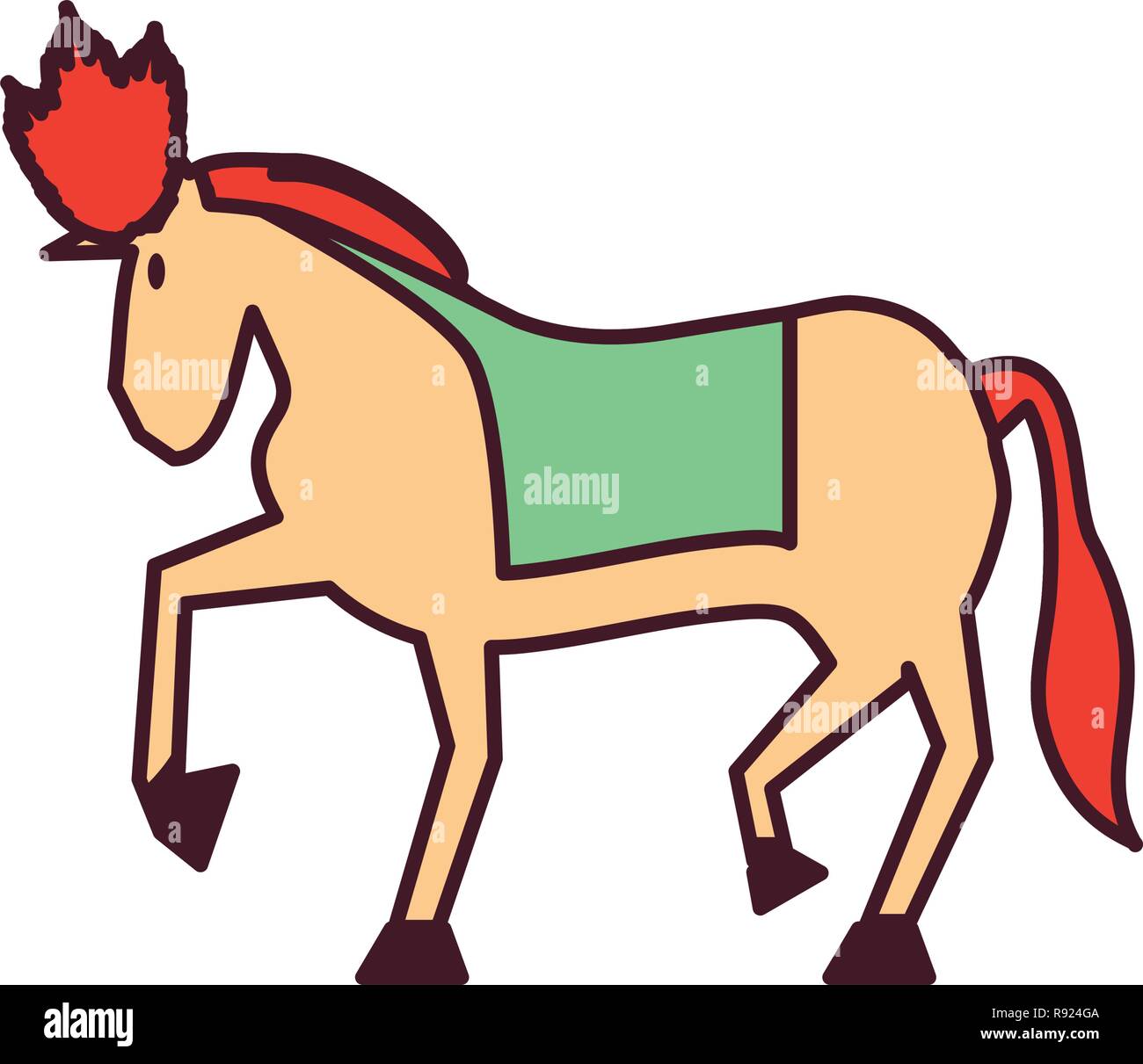 circus horse isolated icon vector illustration design Stock Vector ...