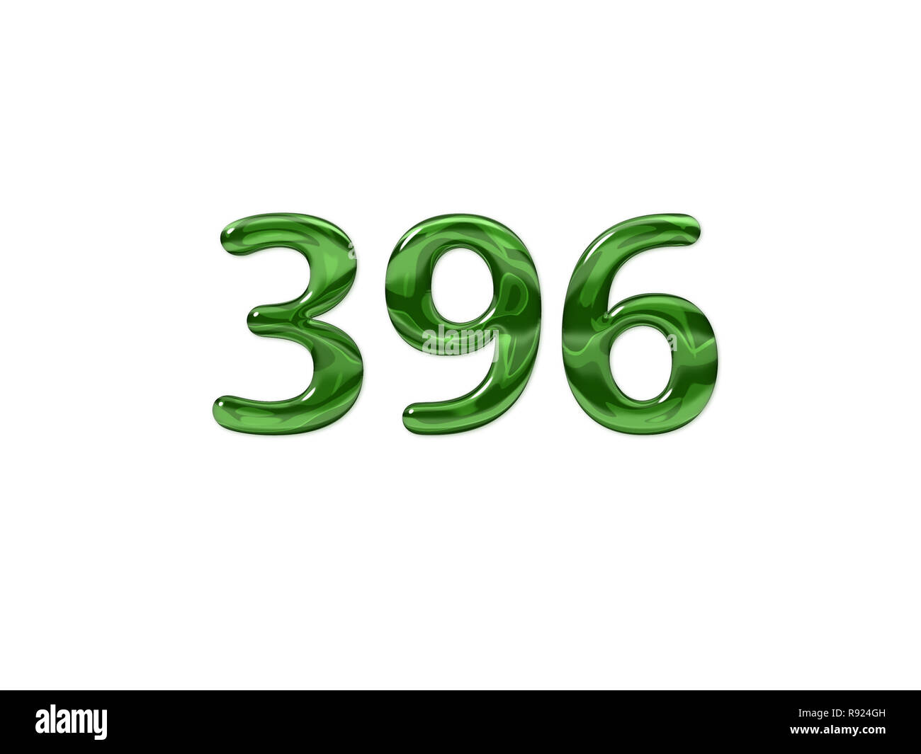 Green Number 396 isolated white background Stock Photo - Alamy