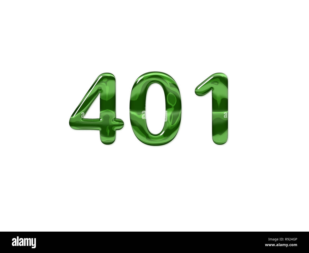 Green Number 401 isolated white background Stock Photo - Alamy
