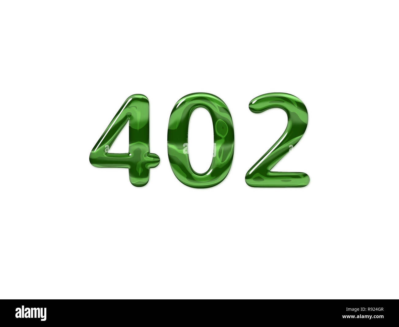 Green Number 402 isolated white background Stock Photo - Alamy