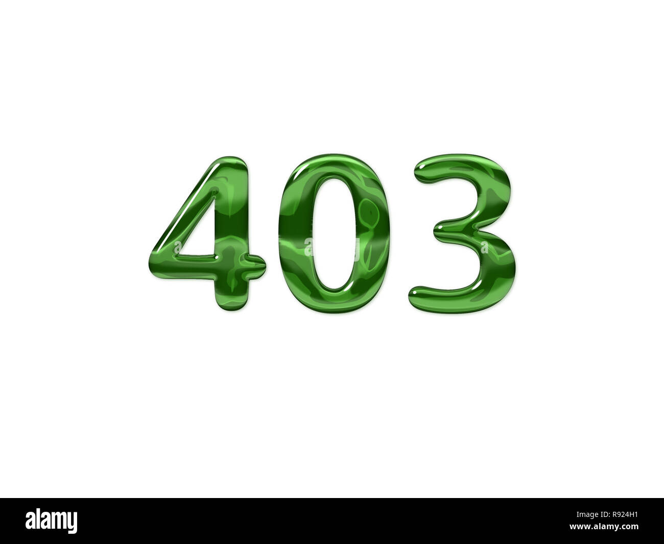 Green Number 403 isolated white background Stock Photo - Alamy