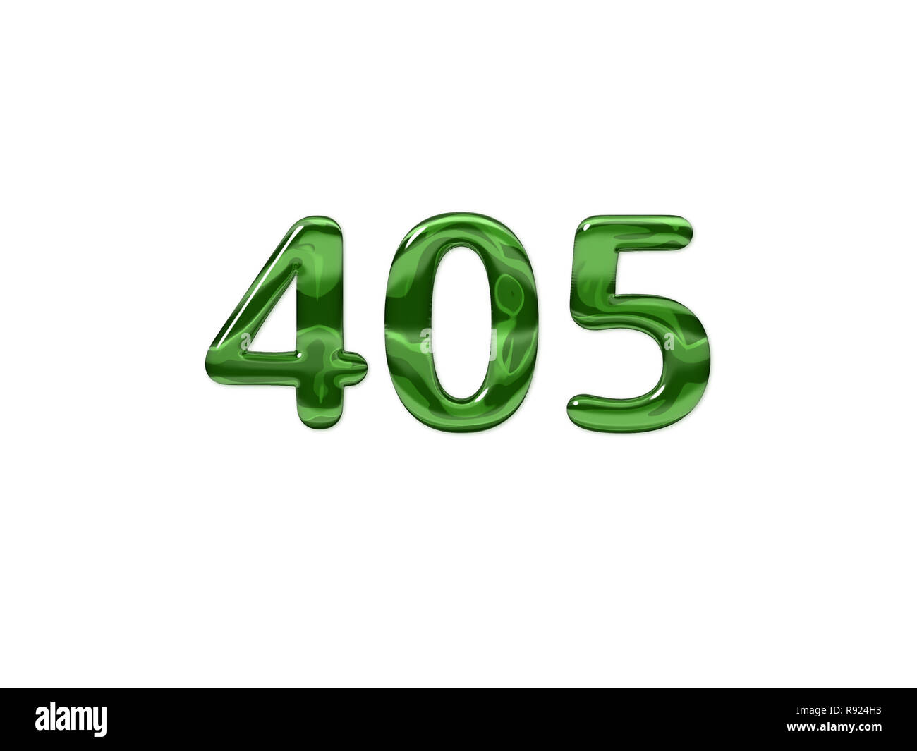 Green Number 405 isolated white background Stock Photo - Alamy