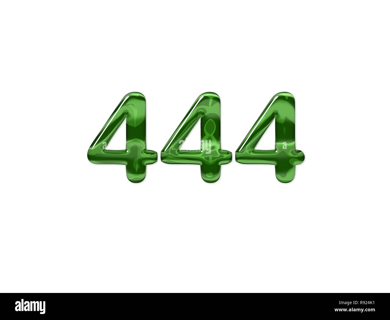 Green Number 444 isolated white background Stock Photo - Alamy