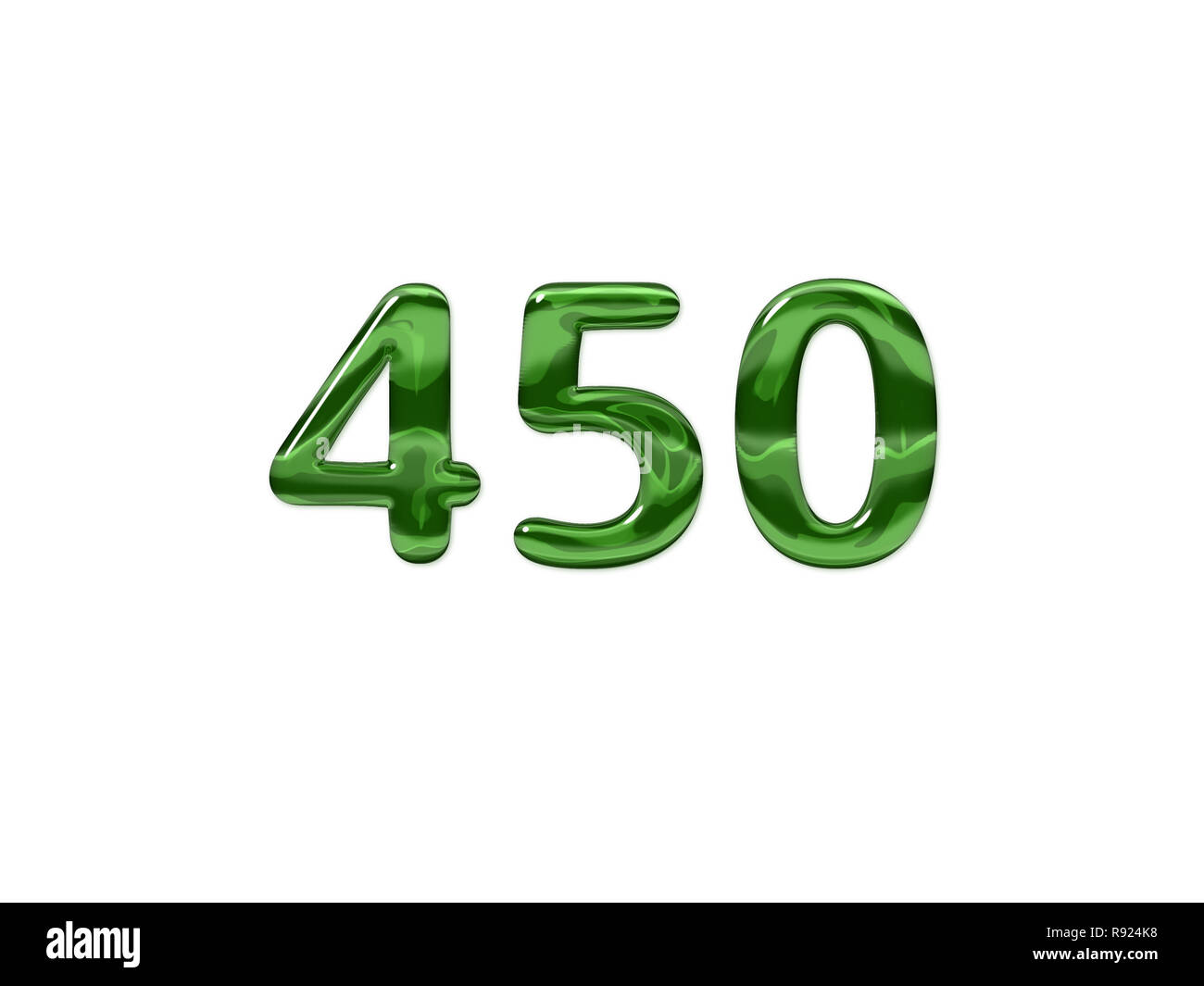 Green Number 450 isolated white background Stock Photo - Alamy