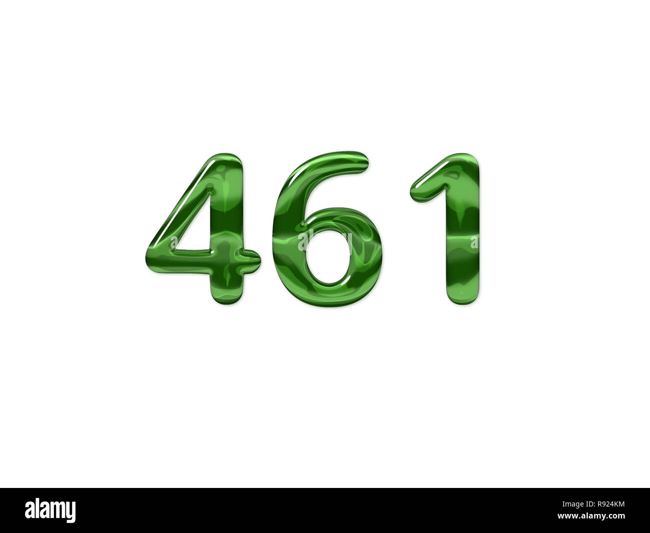 Green Number 461 isolated white background Stock Photo - Alamy