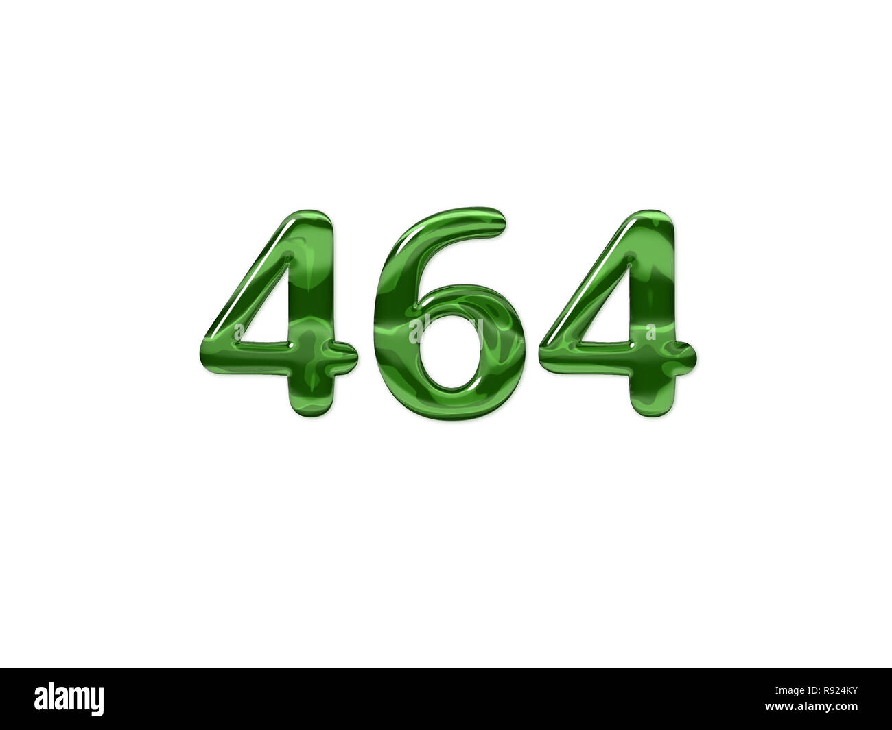 Green Number 464 isolated white background Stock Photo - Alamy