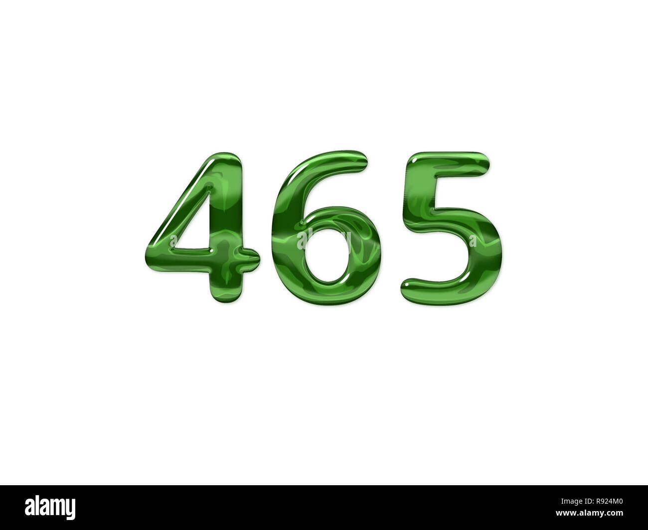 Green Number 465 isolated white background Stock Photo - Alamy