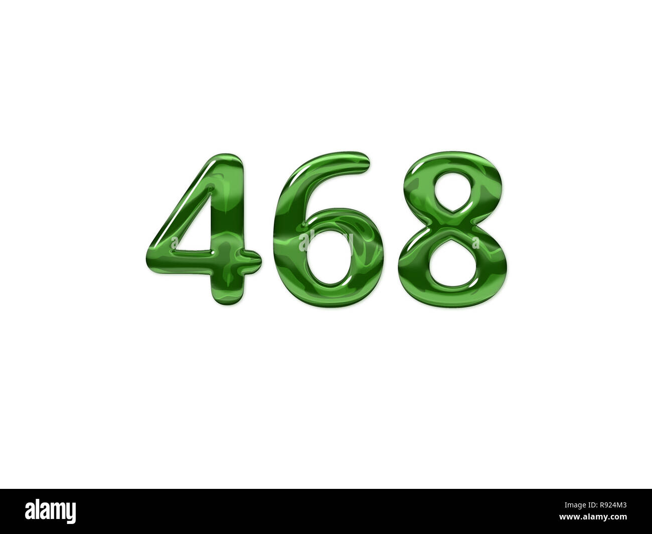 Green Number 468 isolated white background Stock Photo - Alamy