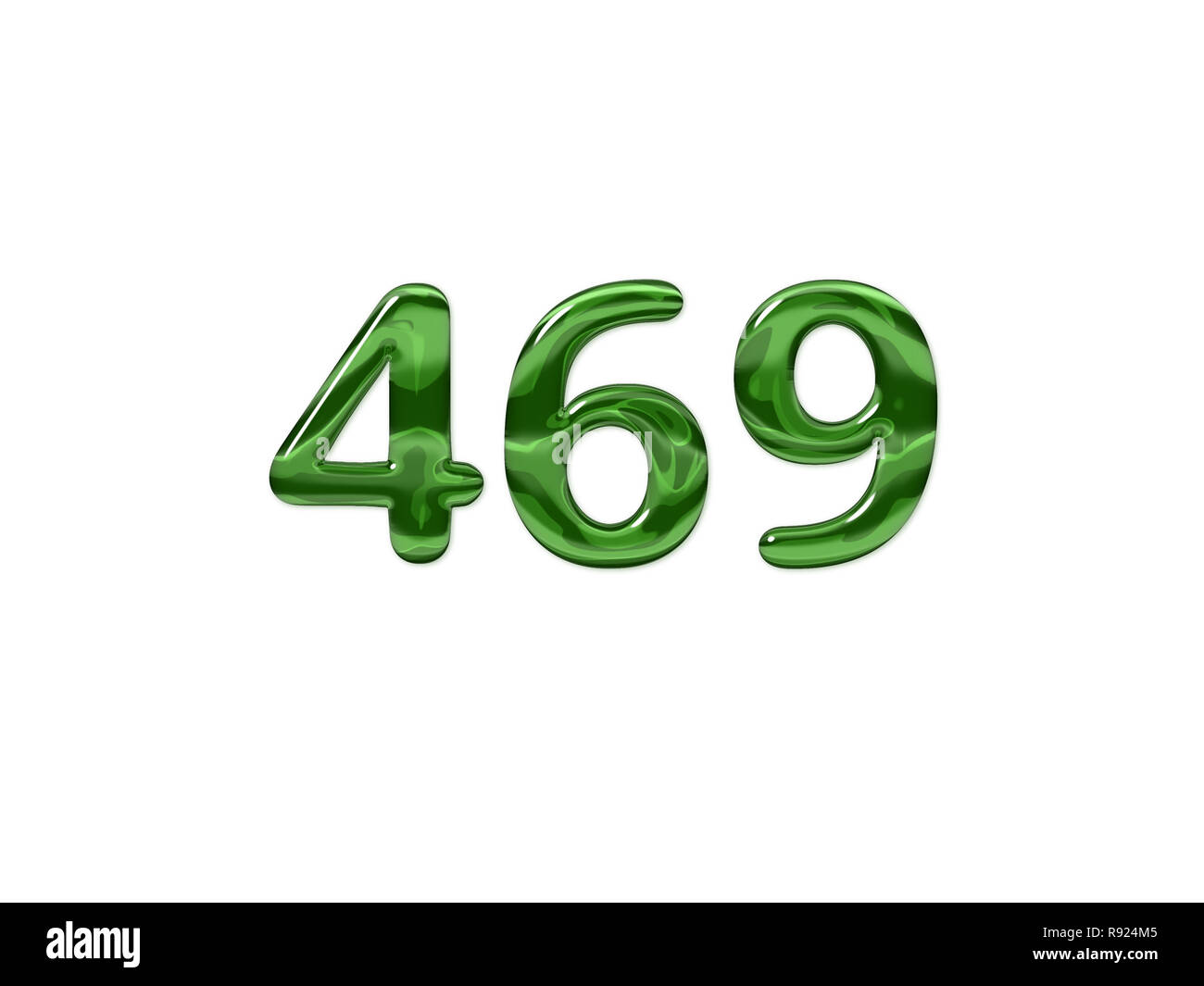 Green Number 469 isolated white background Stock Photo - Alamy