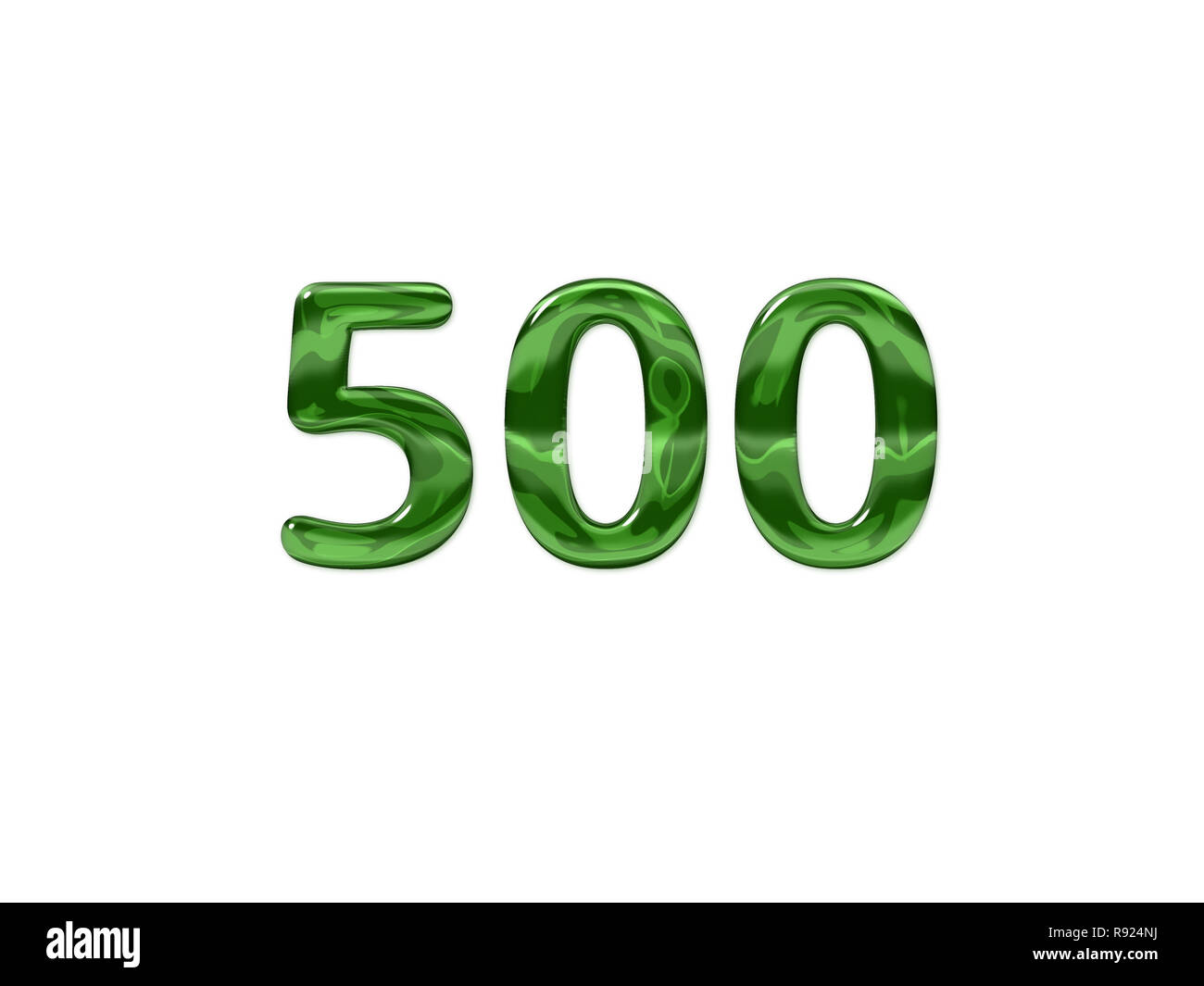 Green Number 500 isolated white background Stock Photo - Alamy