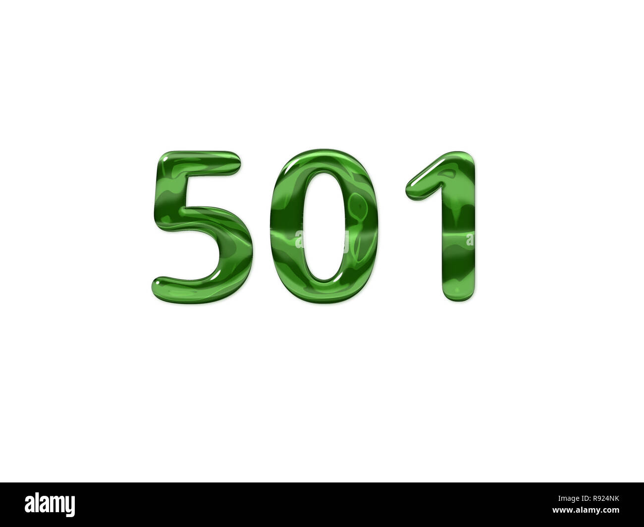 Green Number 501 isolated white background Stock Photo - Alamy