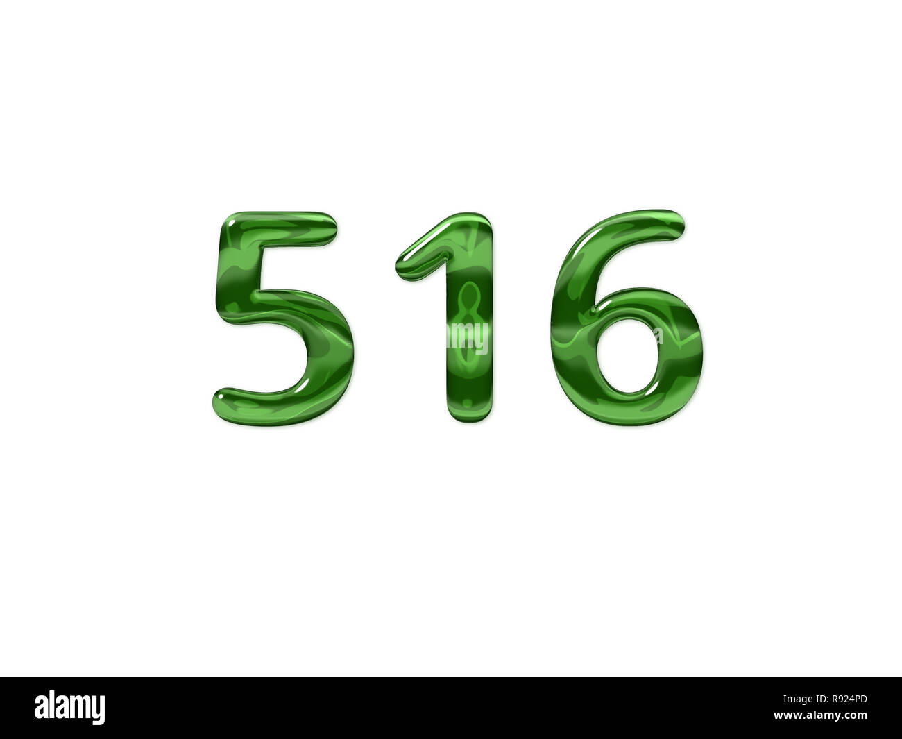 Green Number 516 isolated white background Stock Photo - Alamy
