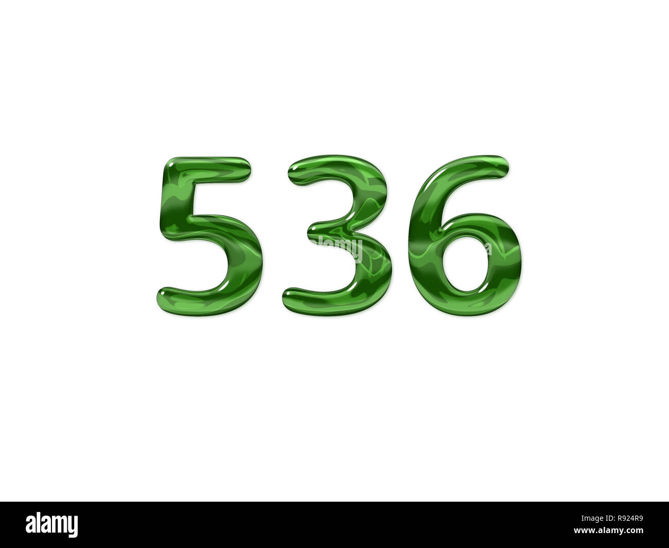 Green Number 536 isolated white background Stock Photo - Alamy