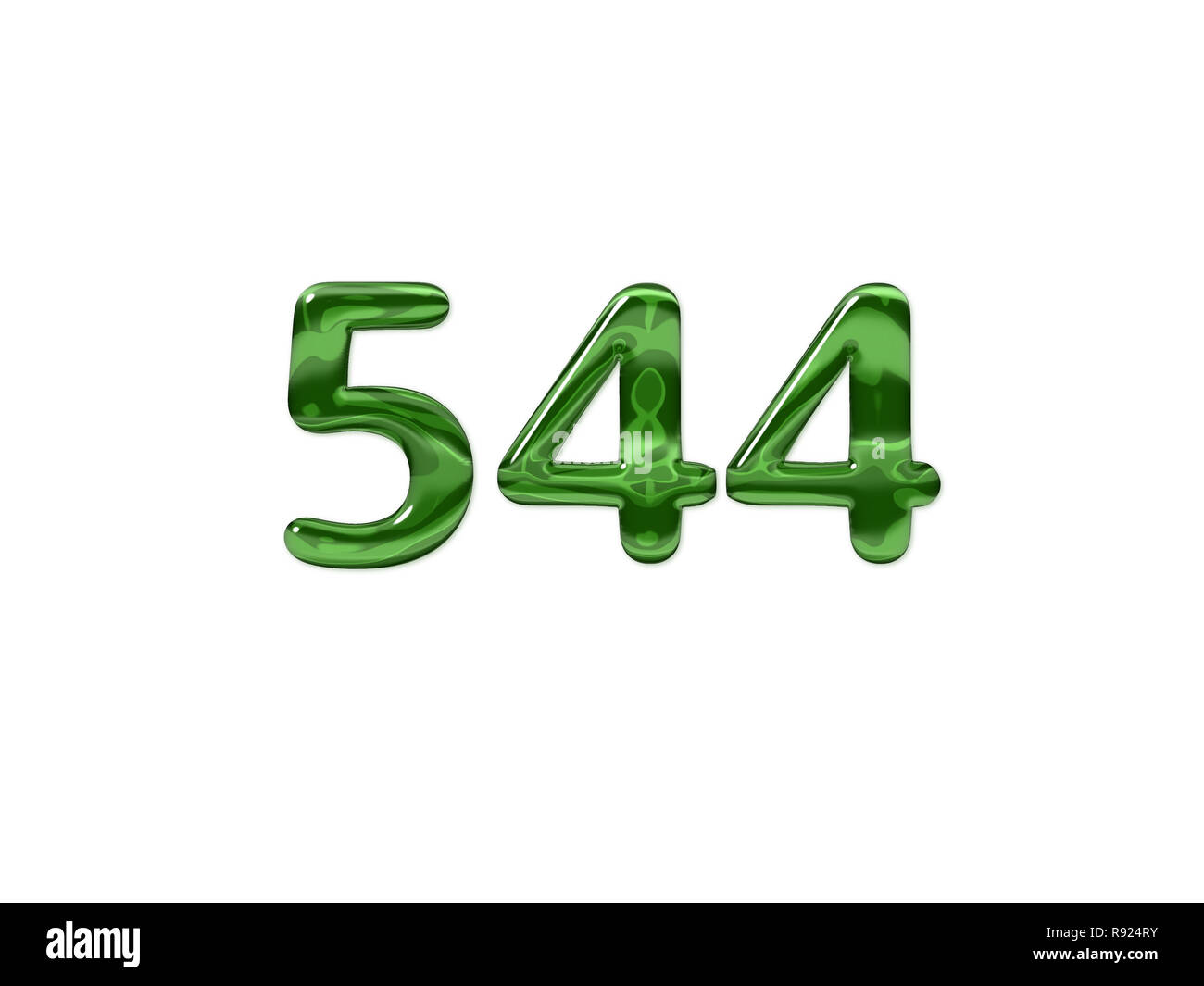 Green Number 544 isolated white background Stock Photo - Alamy