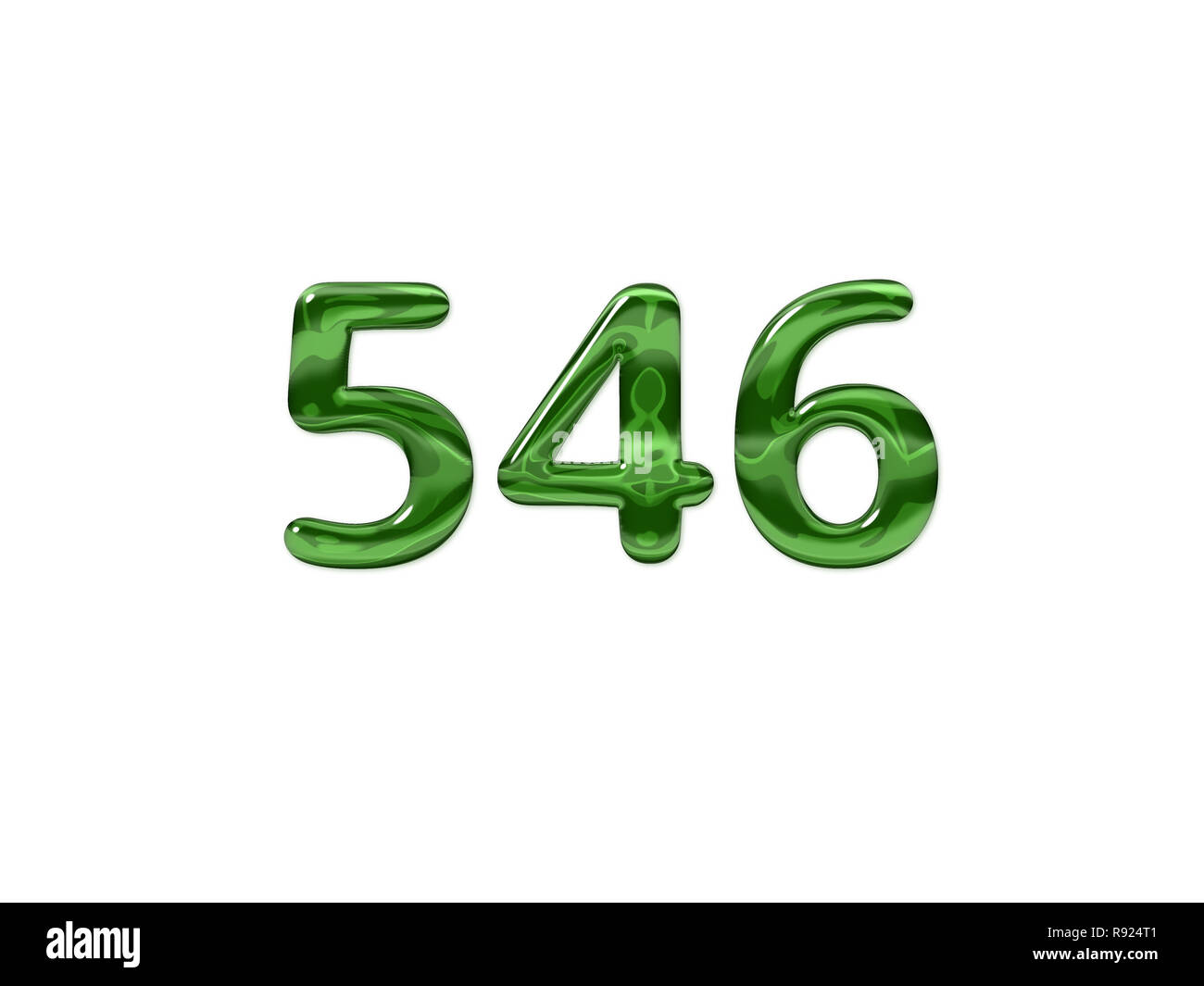 Green Number 546 isolated white background Stock Photo - Alamy