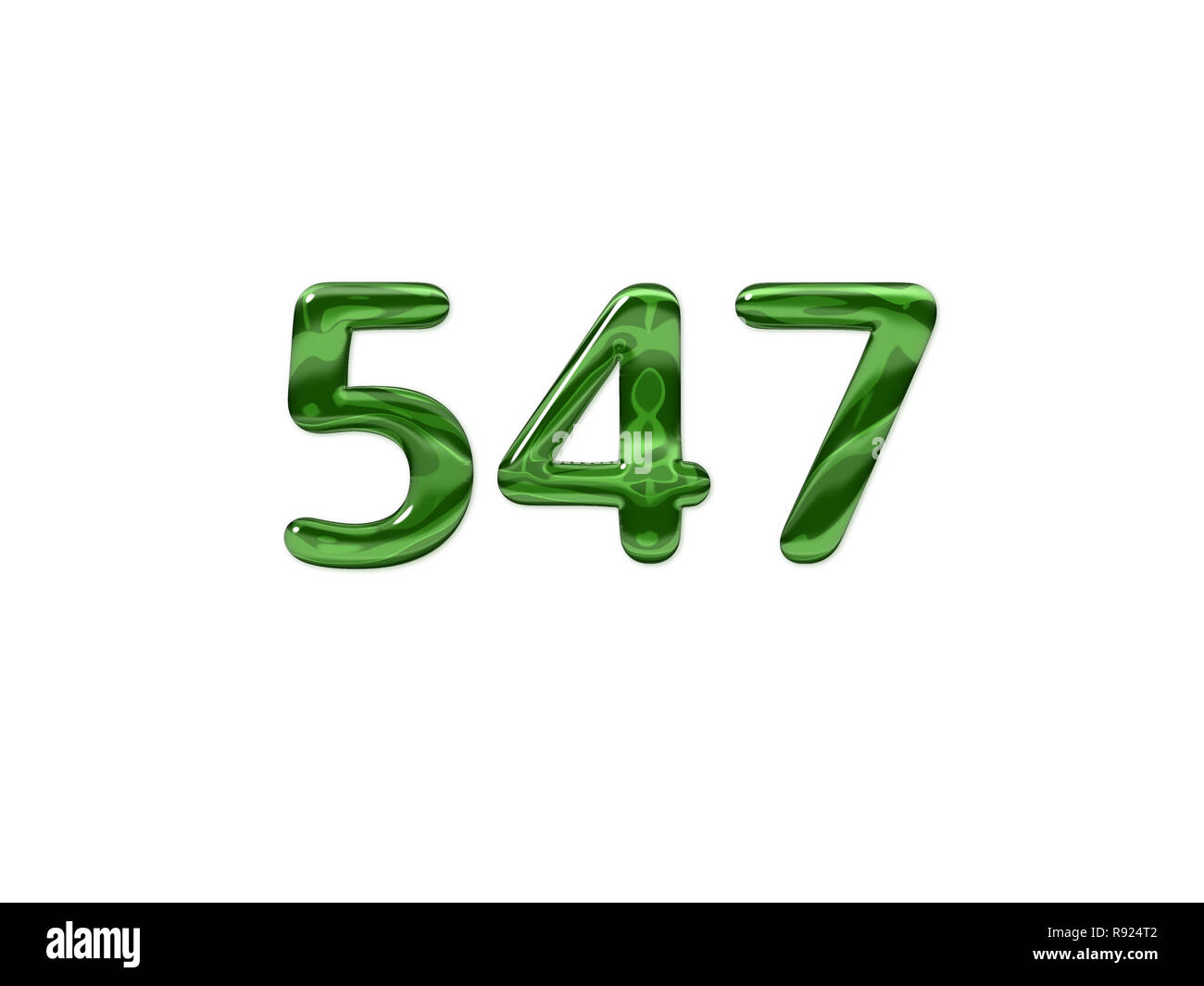 Green Number 547 isolated white background Stock Photo - Alamy