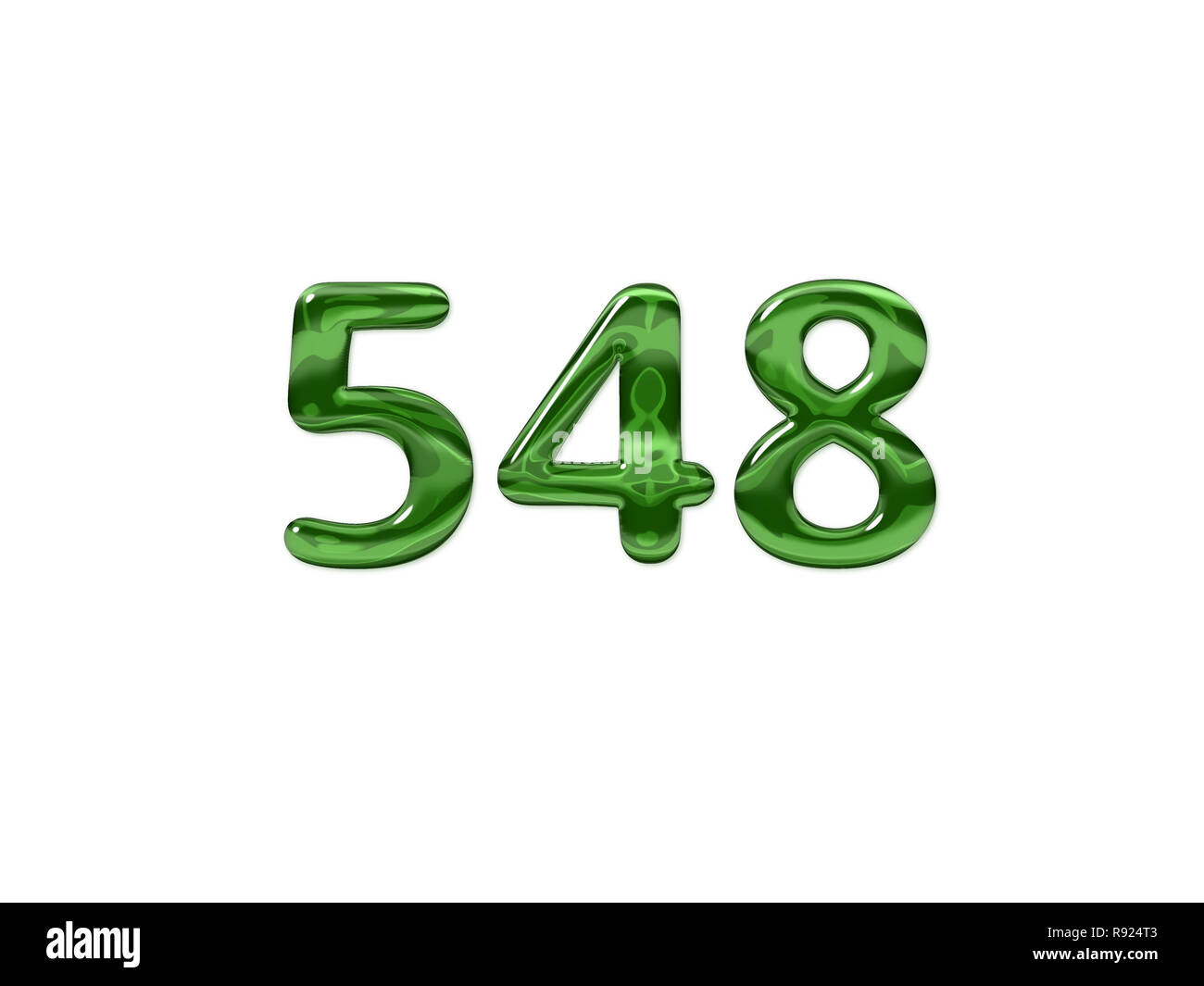 Green Number 548 isolated white background Stock Photo - Alamy
