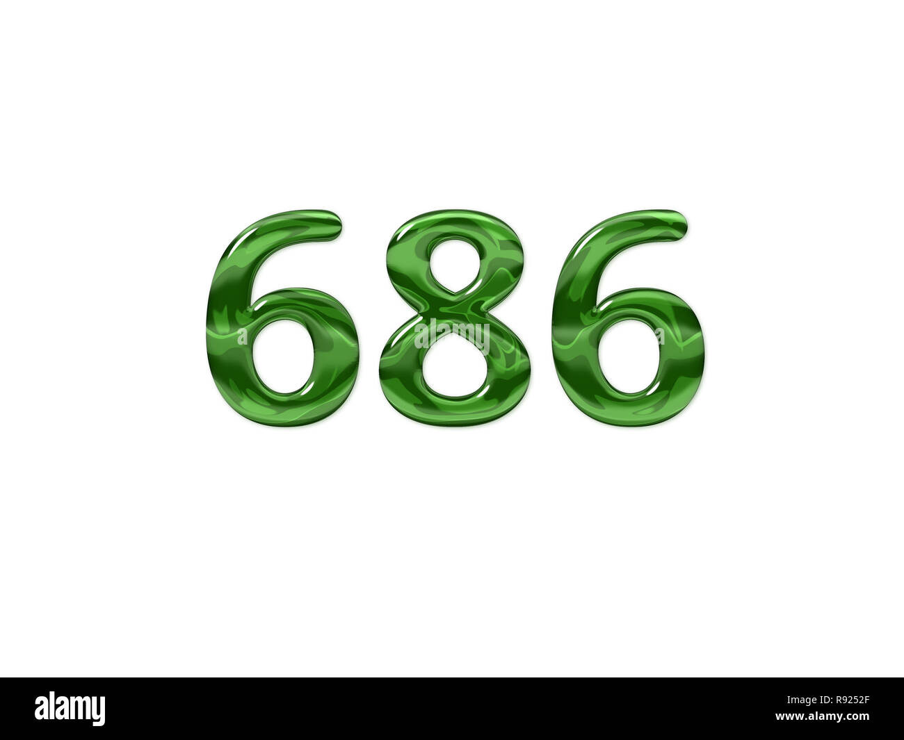 3d number 686 hi-res stock photography and images - Alamy