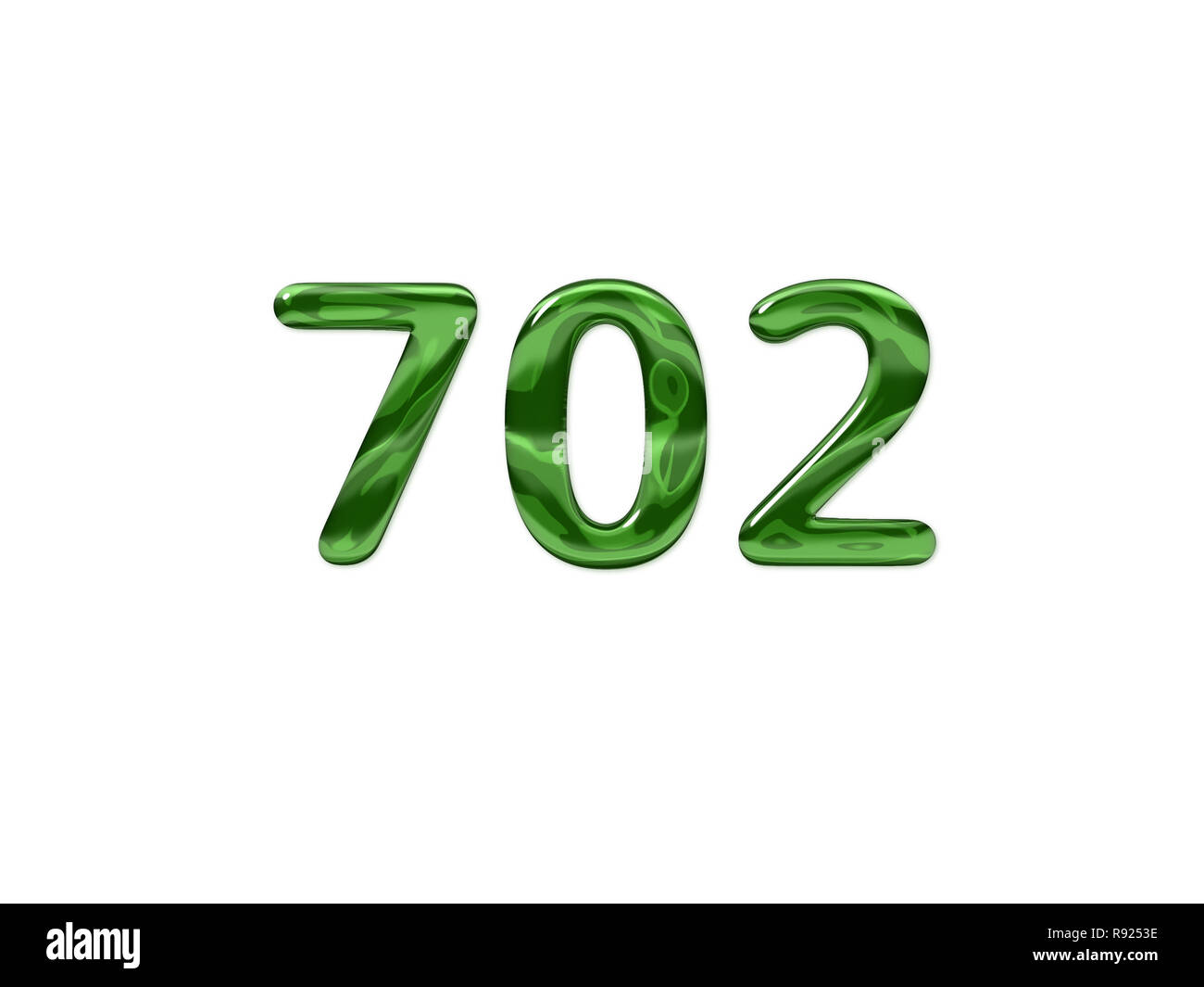 Green Number 702 isolated white background Stock Photo - Alamy