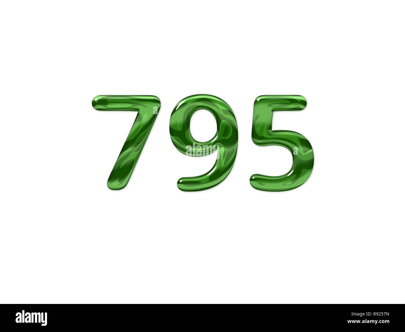 Green Number 795 isolated white background Stock Photo - Alamy