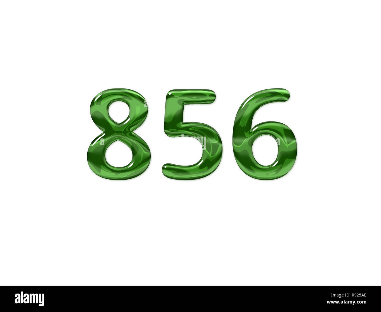 Green Number 856 isolated white background Stock Photo - Alamy