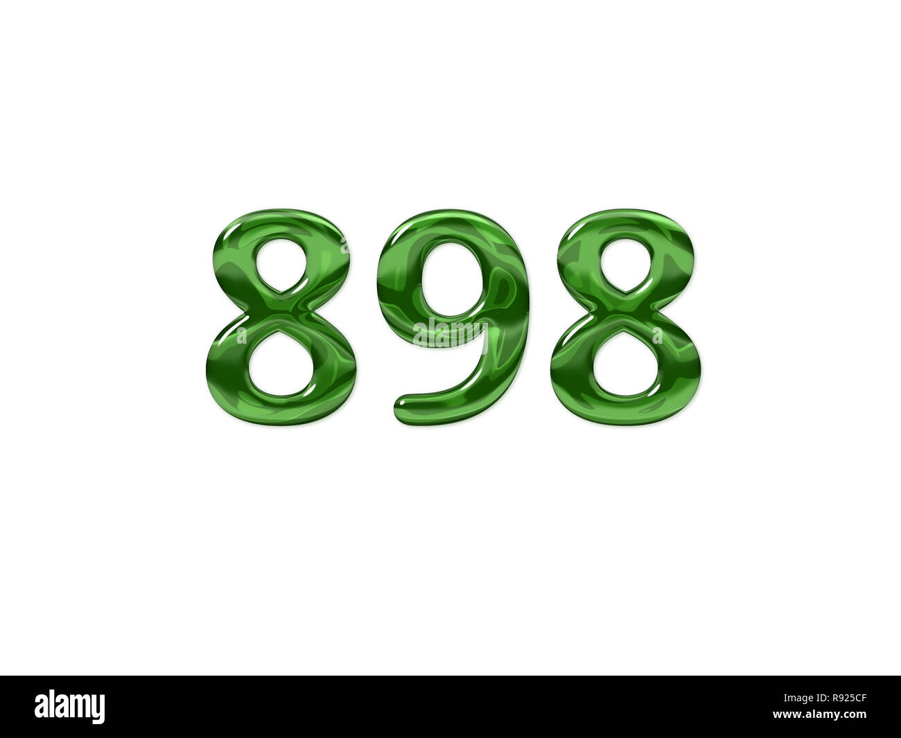 Green Number 898 isolated white background Stock Photo - Alamy Green Number 898 isolated white background Stock Photo - Alamy