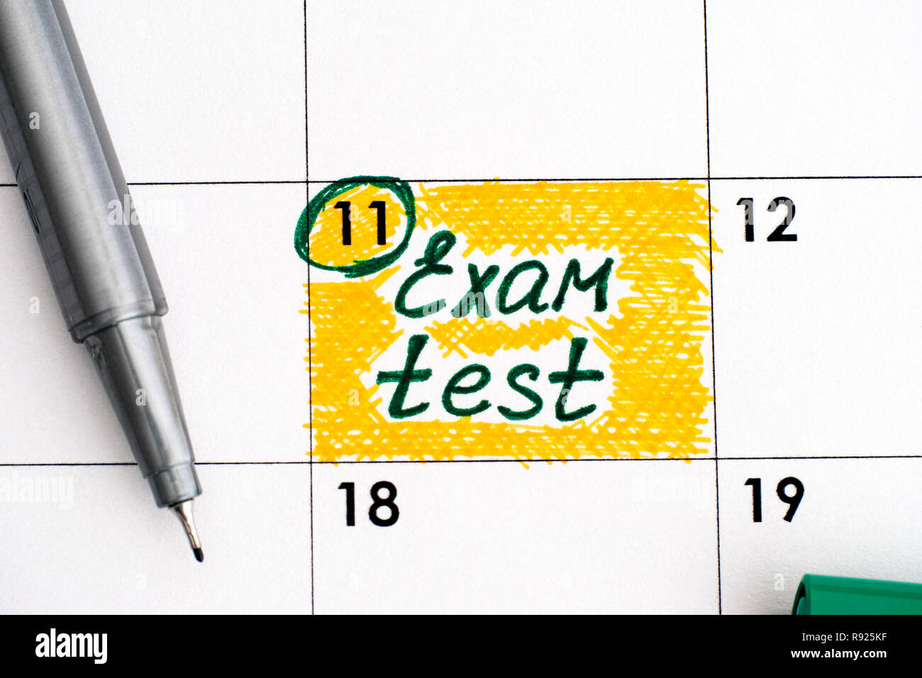 Examination reminder message hi-res stock photography and images - Alamy
