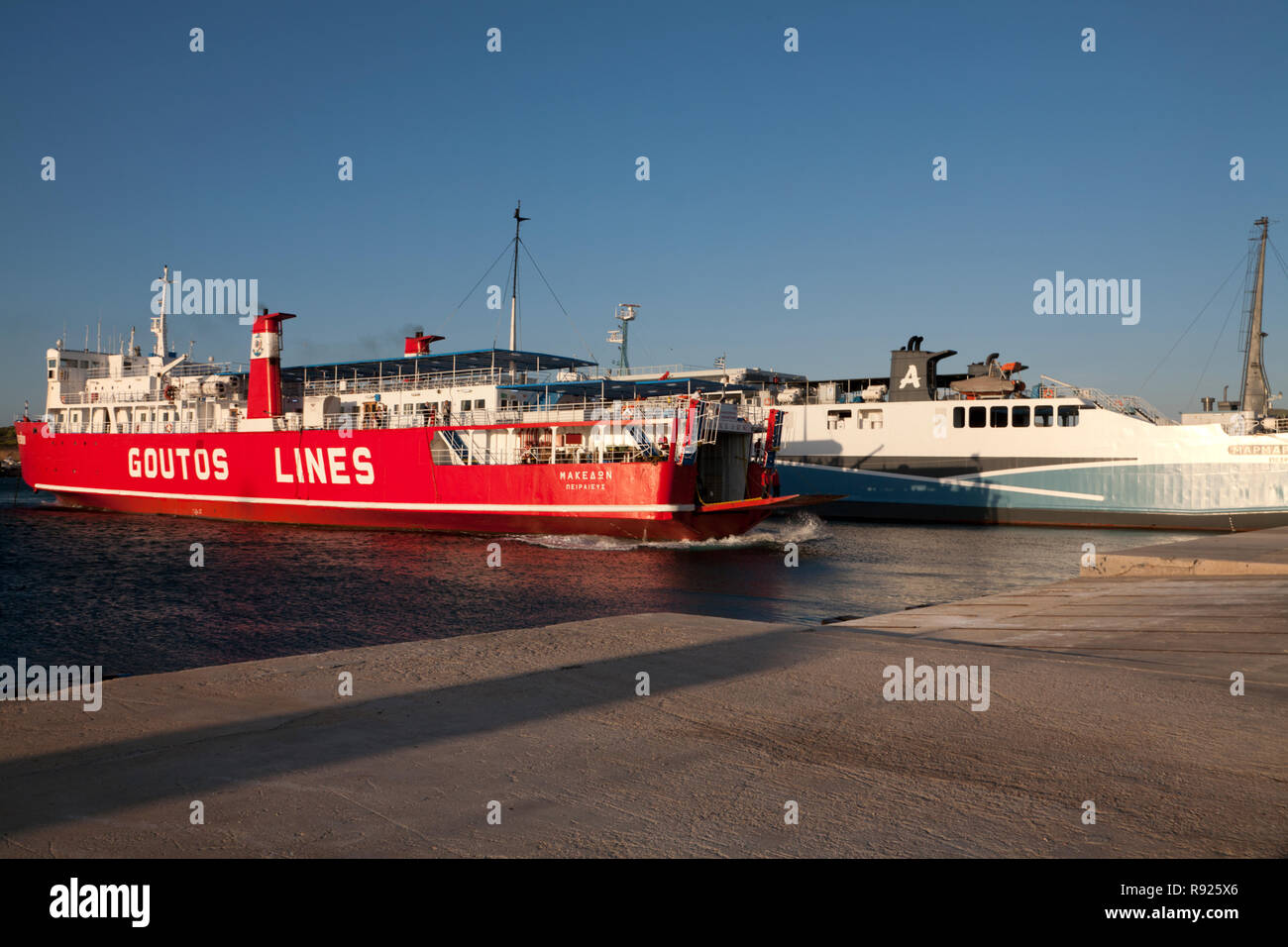 macedon car ferry docking at lavrio port lavrio attica greece Stock ...