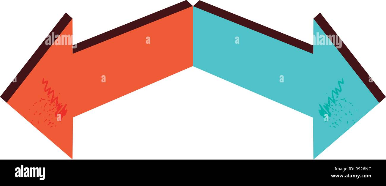 set of arrows in different directions vector illustration design Stock ...