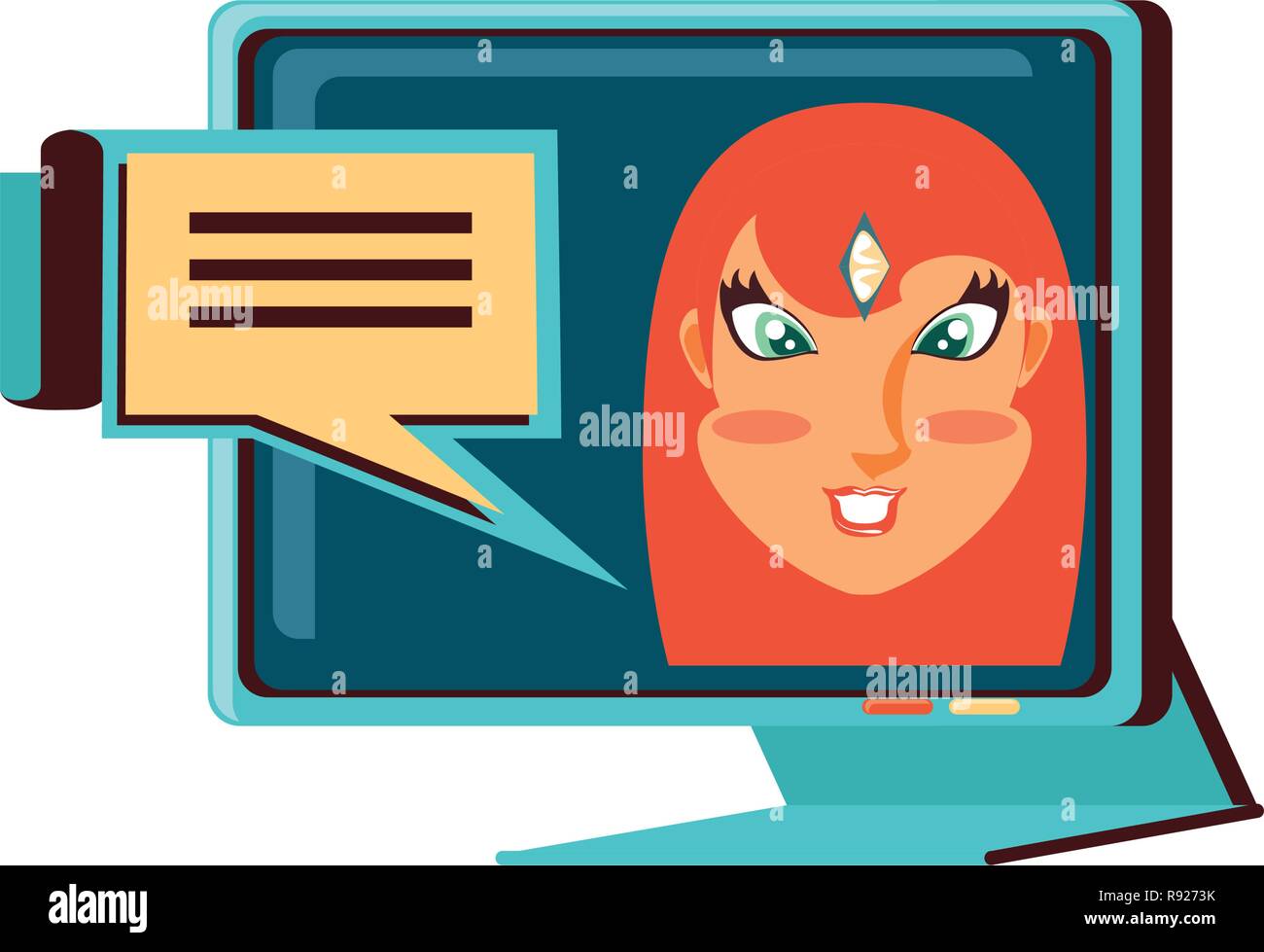 Women in tech illustration Stock Vector Images - Alamy