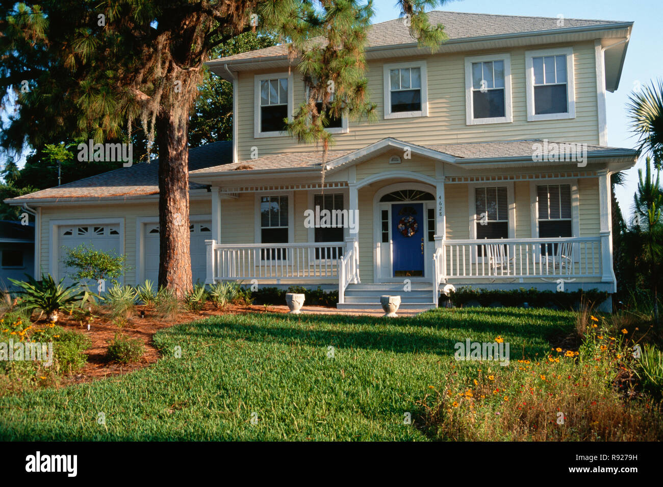 Colonial style house in Tampa, Florida, USA Stock Photo - Alamy