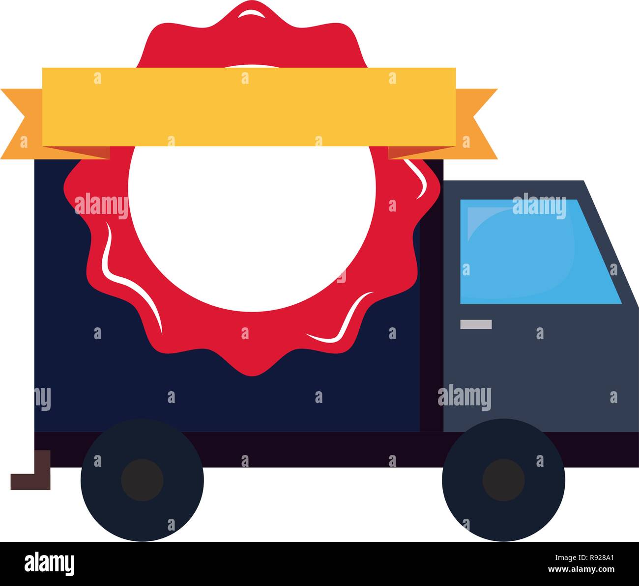 Online shopping truck badge Stock Vector Images - Alamy
