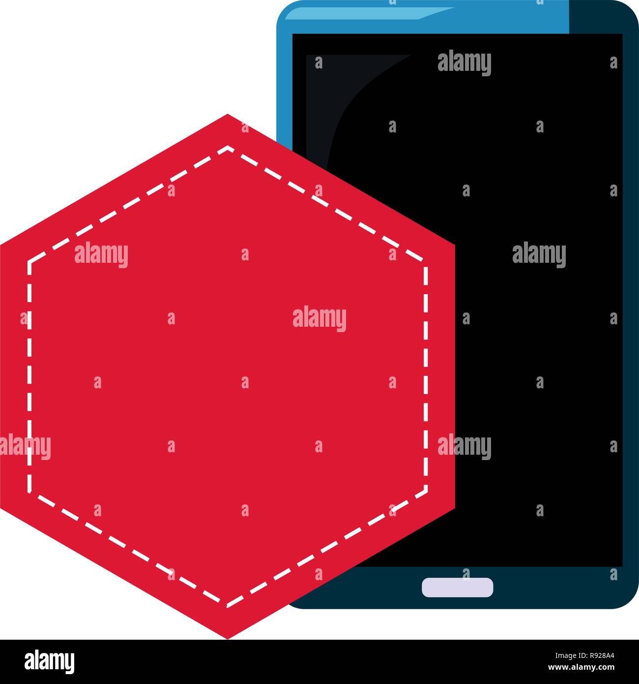 online shopping smartphone label template vector illustration Stock ...