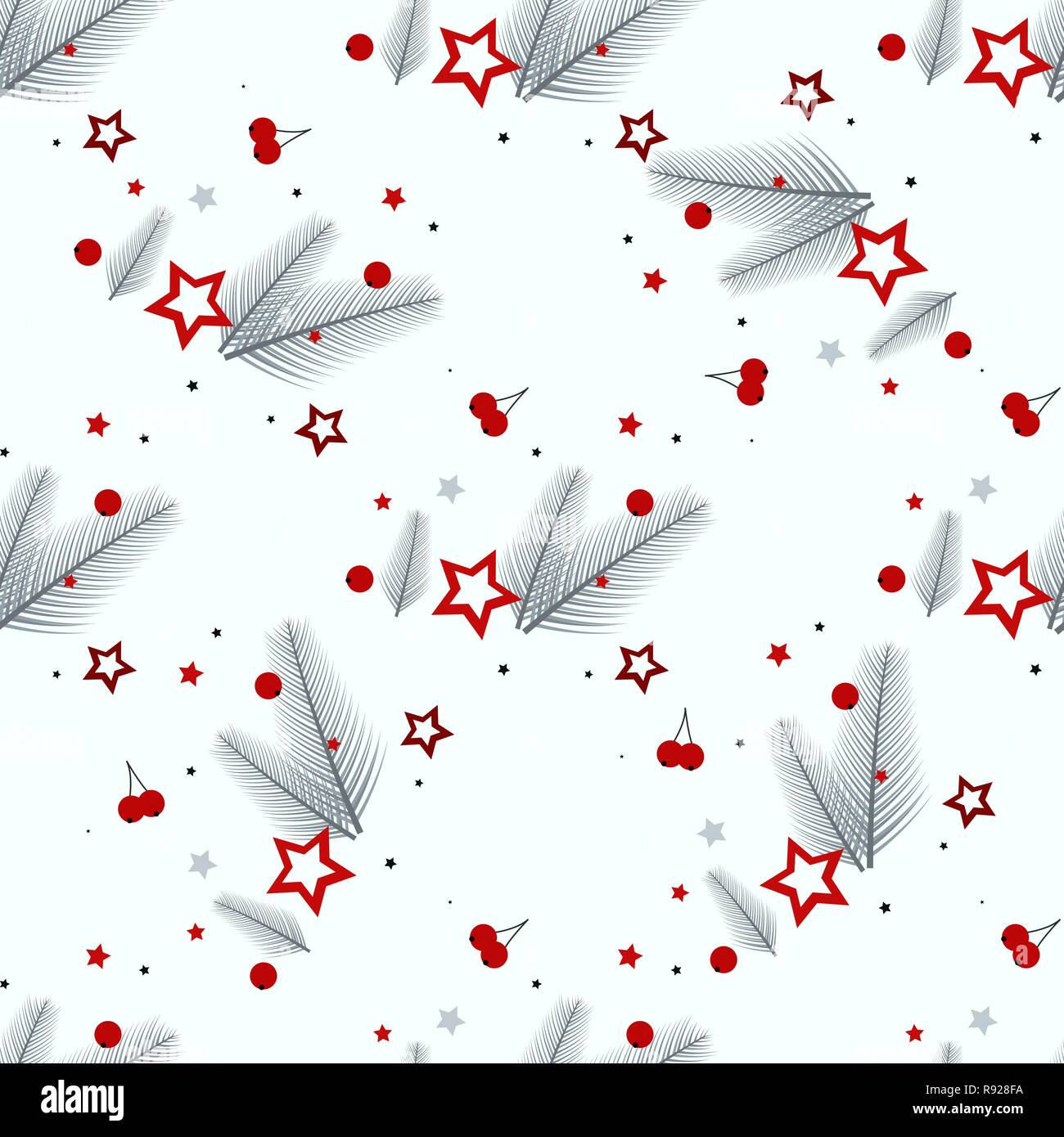 Winter holiday seamless pattern. Festive Christmas symbols wallpaper ...