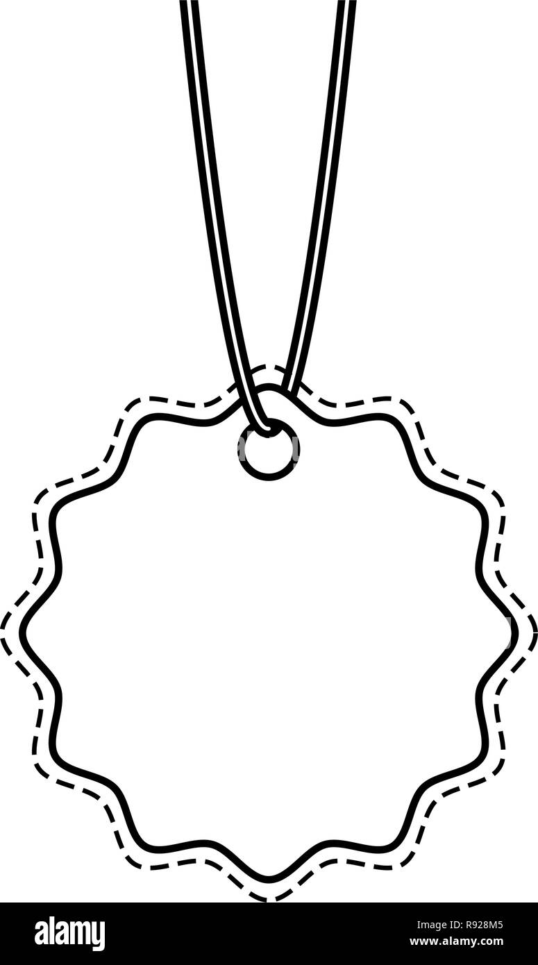 online shopping hanging tag price coupon vector illustration outline ...