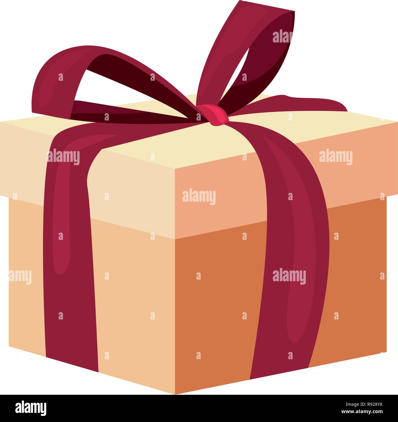 gift box bow decoration celebration vector illustration Stock Vector ...
