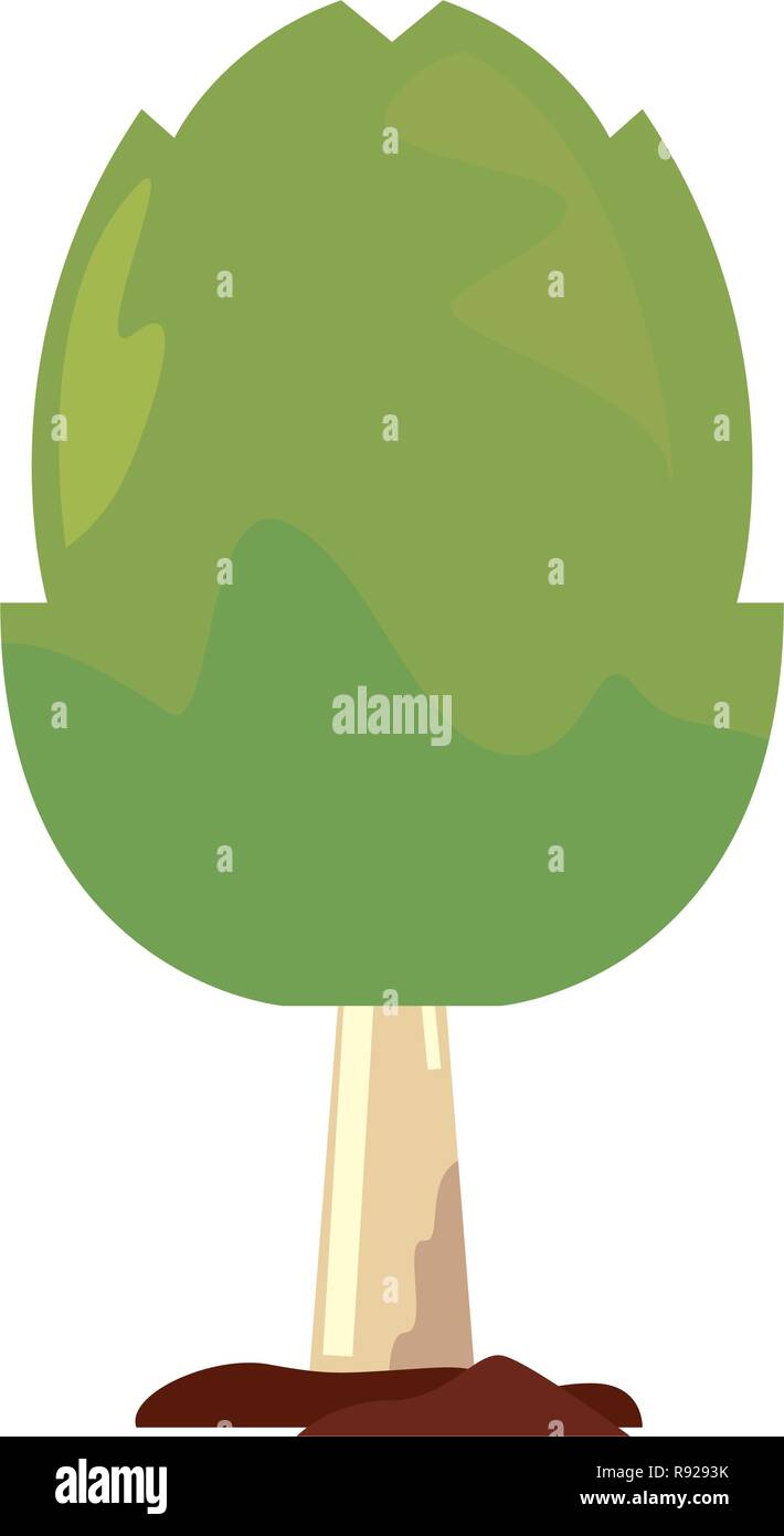 tree botanical natural on white background vector illustration Stock ...