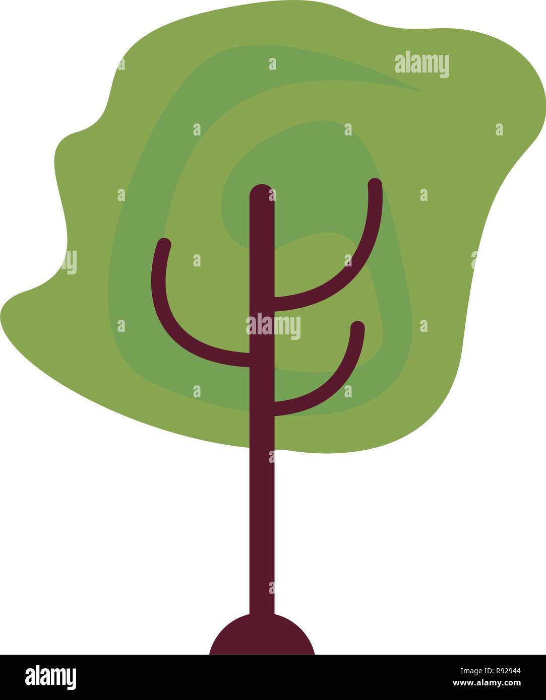 tree botanical natural on white background vector illustration Stock ...