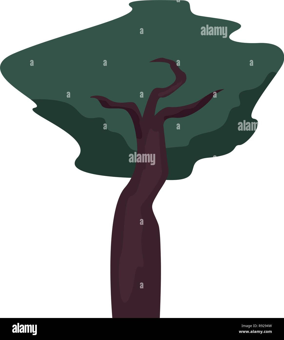 tree botanical natural on white background vector illustration Stock ...