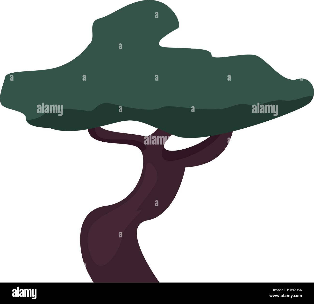 tree botanical natural on white background vector illustration Stock ...